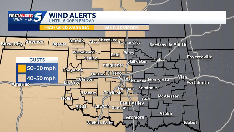 Several counties in Oklahoma under red flag warning amid high fire risk