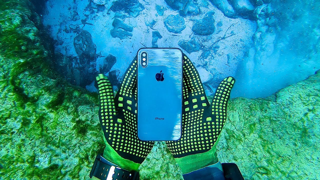 This iPhone X was sitting at the bottom of the river