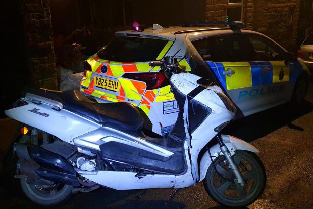 'Feds' call makes males scatter only for one to trip over stolen scooter