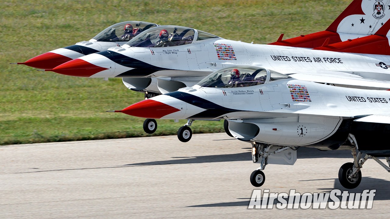 Watch fighter jets blast past the control tower at eye level