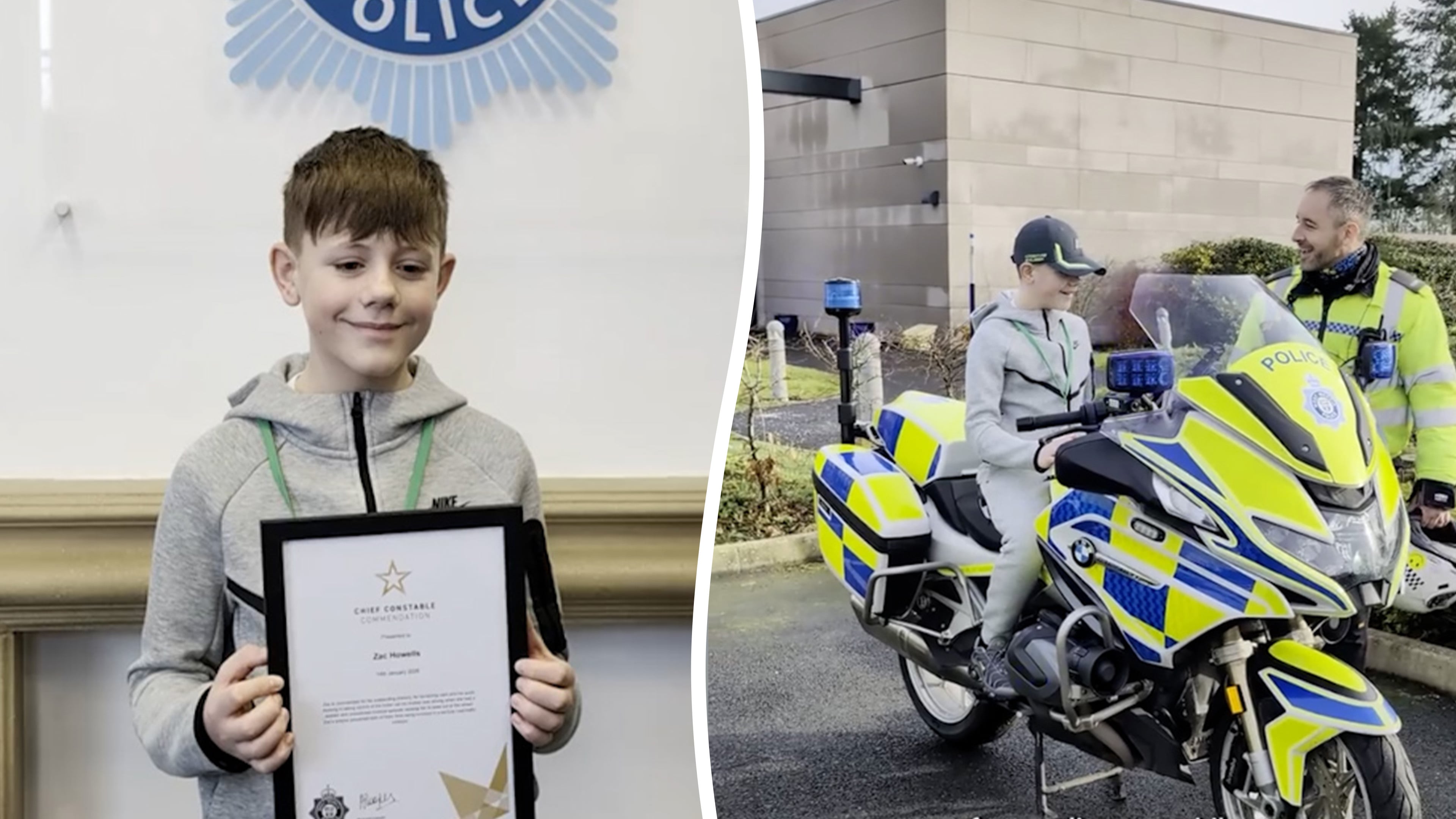 Moment boy saved mum's life by calling 999 after she passed out at wheel