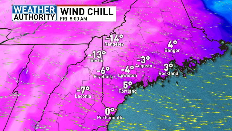 Frigid Friday on tap in Maine before snow this weekend and more cold