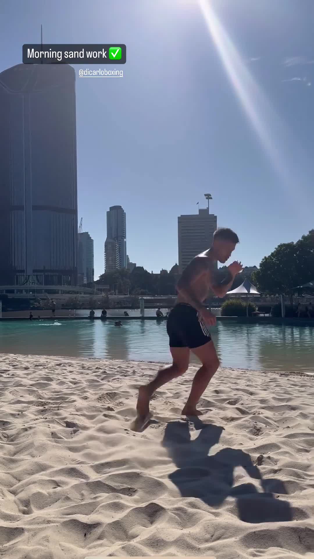 Liam Paro with the morning sand workout🔥