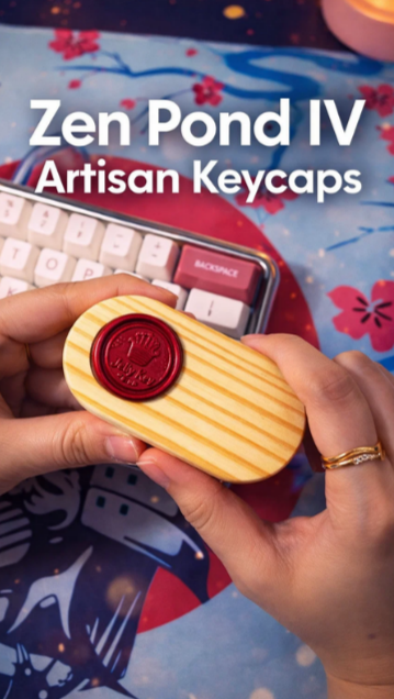 Zen Pond IV artisan keycaps that look like miniature art