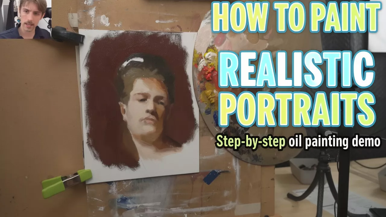 Oil painting made easy with beginner materials & full portrait ...