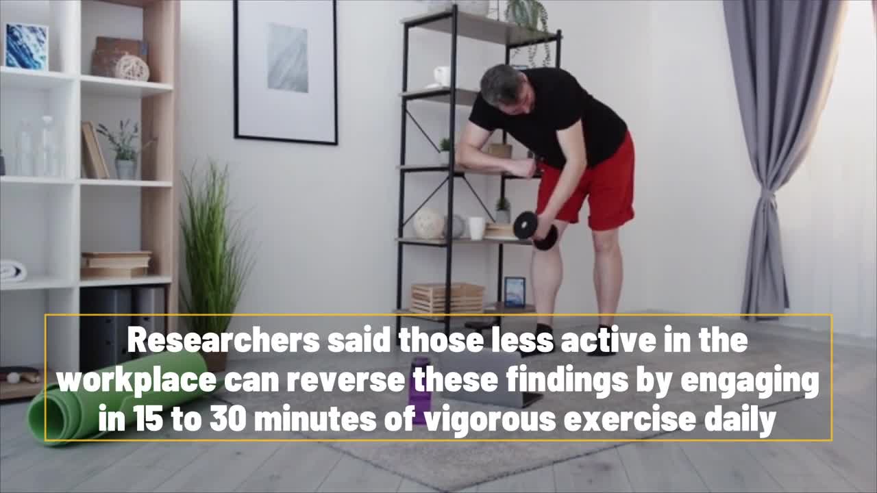 Sitting down for work increases risk of heart disease