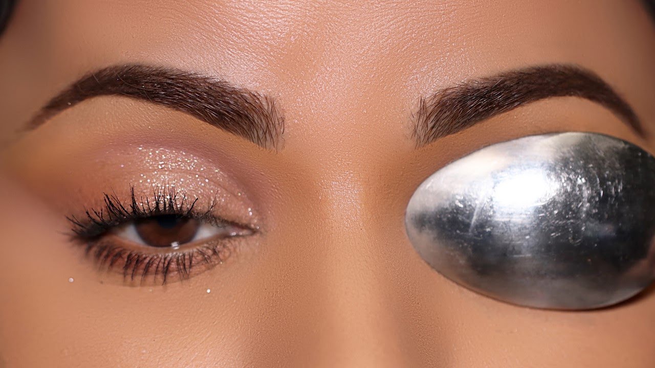 Uneven hooded eyes? Try this viral spoon cut crease