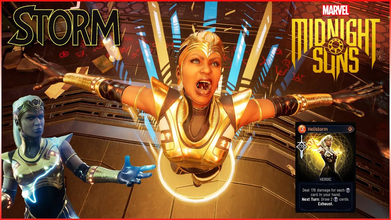 Marvel's Midnight Suns Storm make it rain (Hellstorm ultimate unlocked)