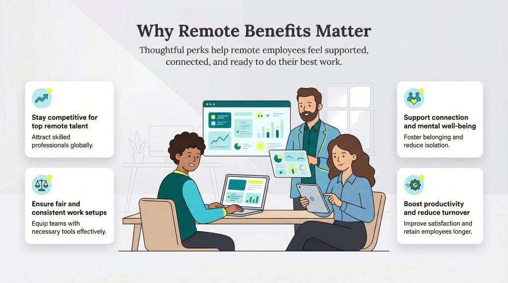 15 benefits and perks that will keep your remote employees happy
