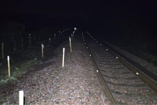 Railway line closed after heavy rain causes landslide
