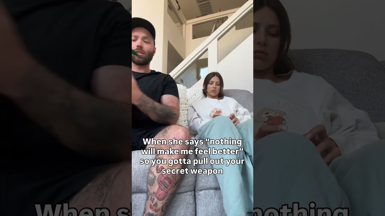 Realizing our cat is the secret weapon to cheer us up