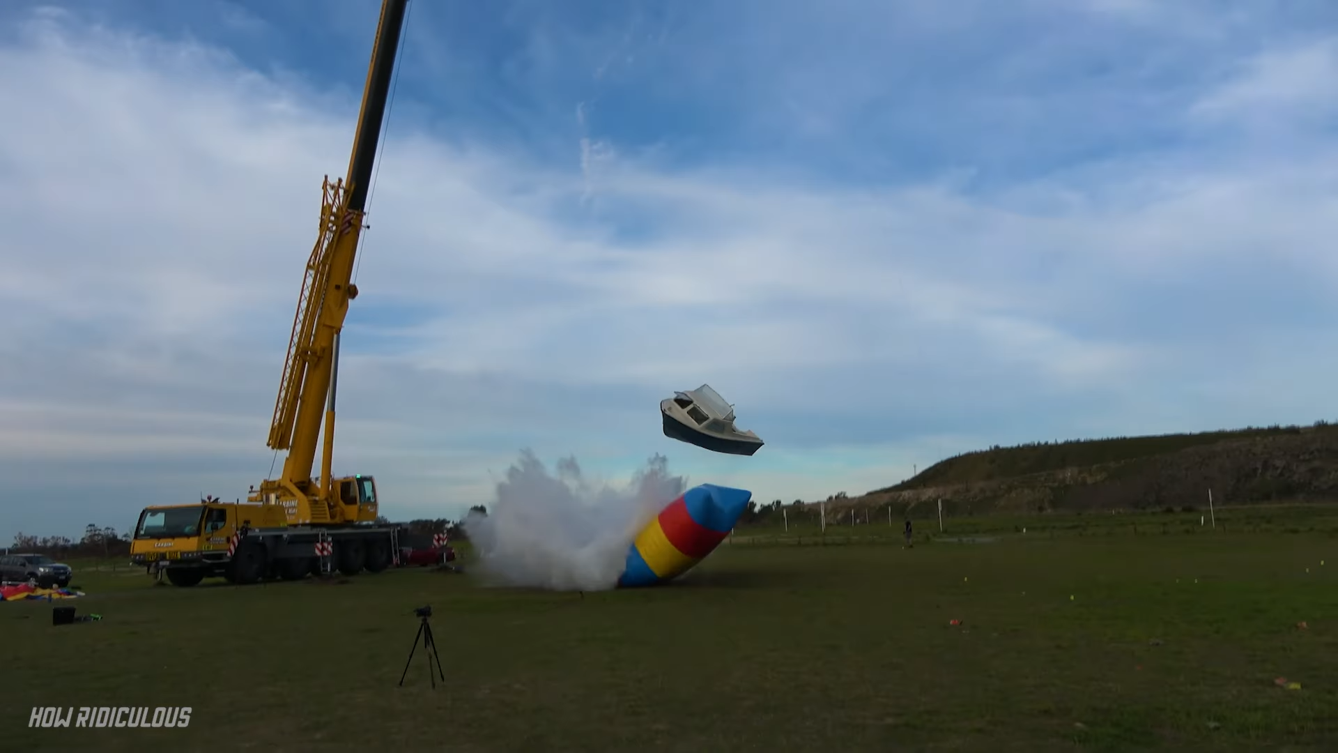 We tried launching a boat into the sky... and we did it