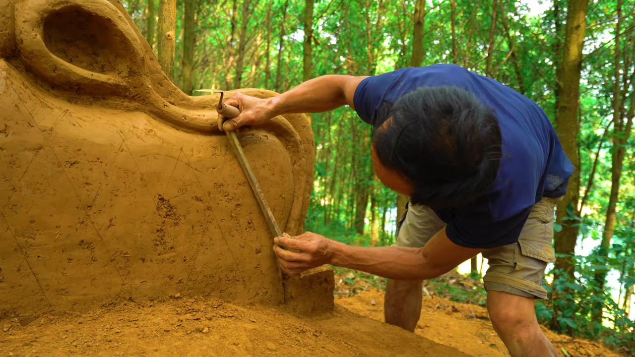 What looked like a simple design took days once the clay started cracking