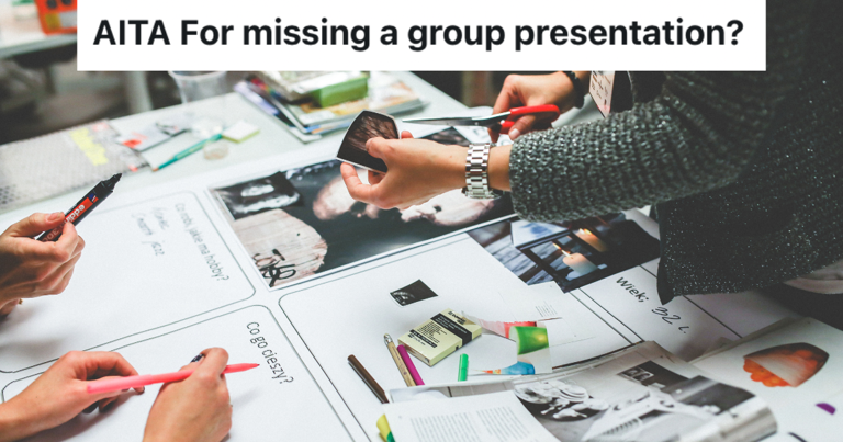 He was sick and missed his group presentation, and now they think he’s ...