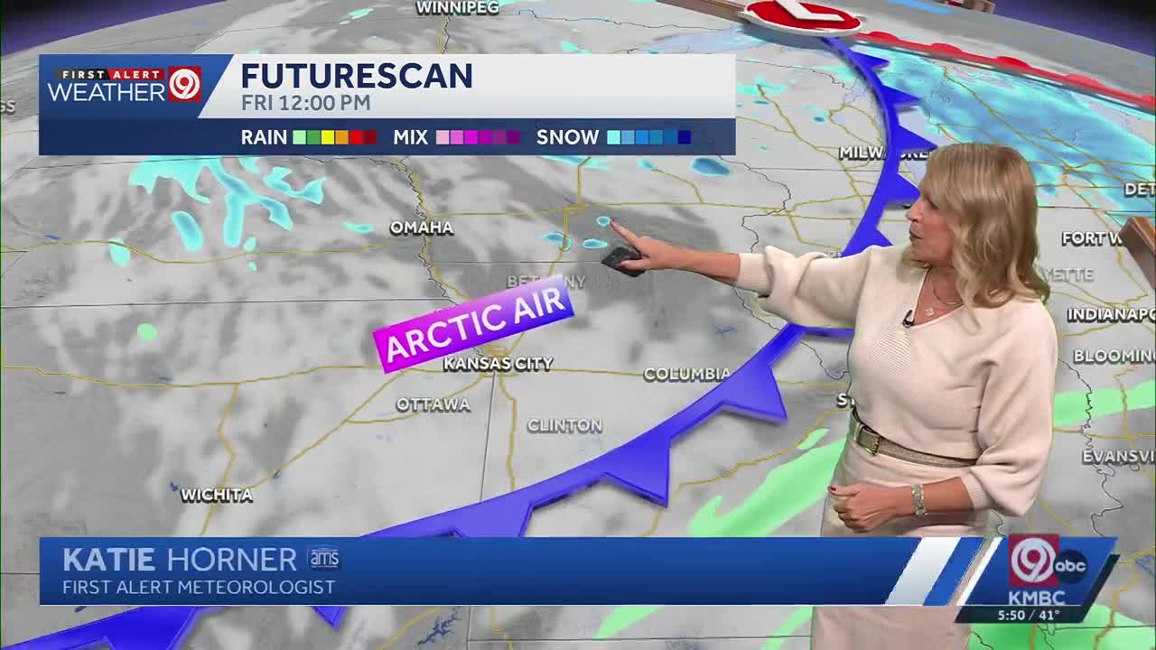 Arctic air arrives this afternoon