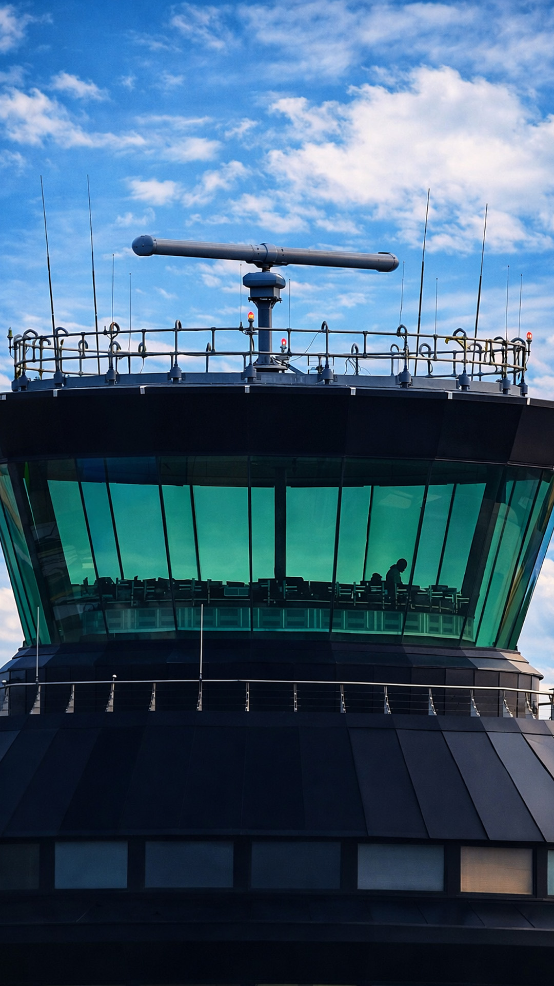 Morning view from the airport control tower