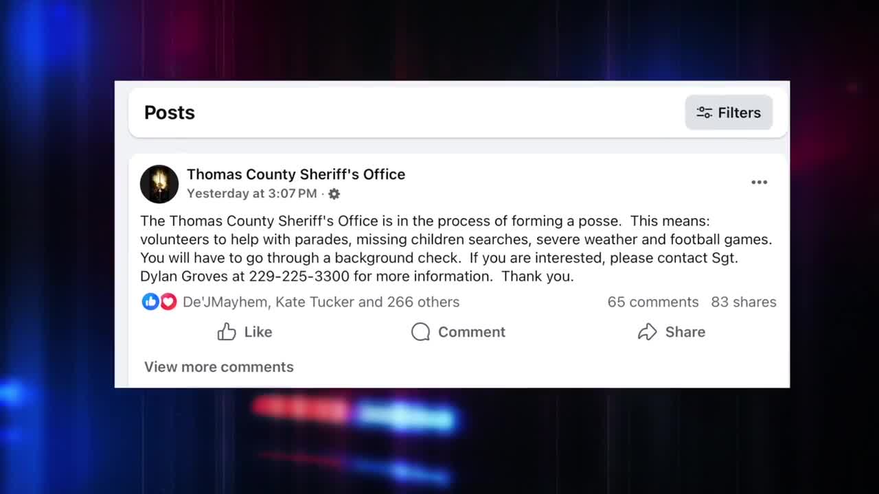 Thomas County Sheriff’s Office brings back volunteer posse