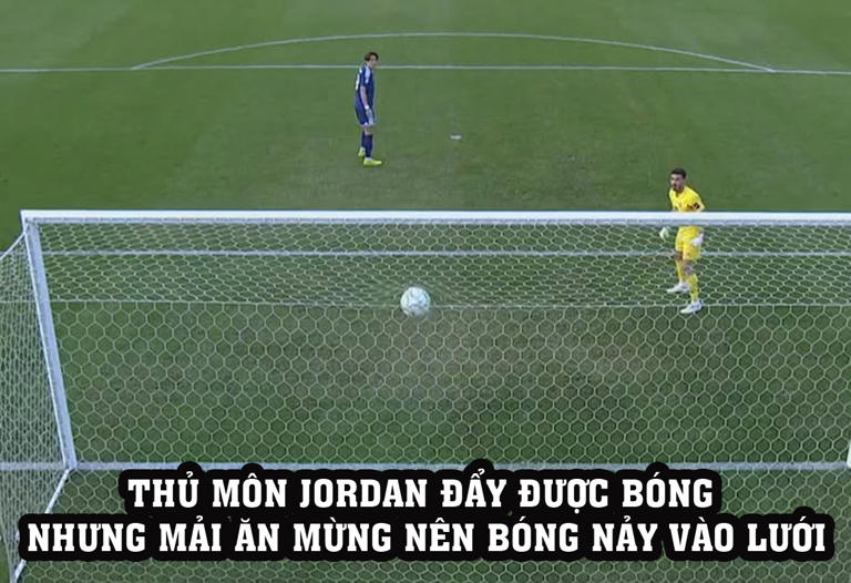 Thủ môn Jordan trả giá vì ăn mừng quá sớm