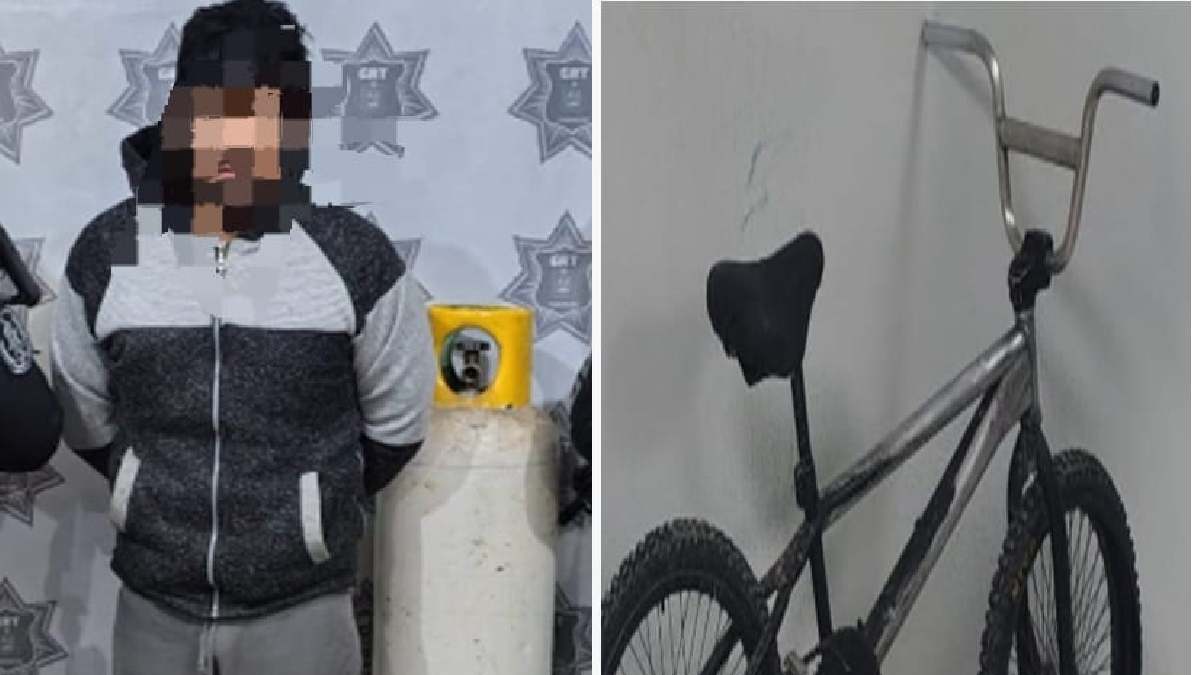 Hombre se roba un tanque de gas de 30 litros en Loma Real de Torreón