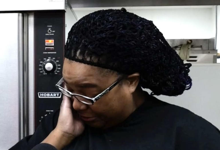 Lunch lady who helped student having seizure moved to tears during Feel ...