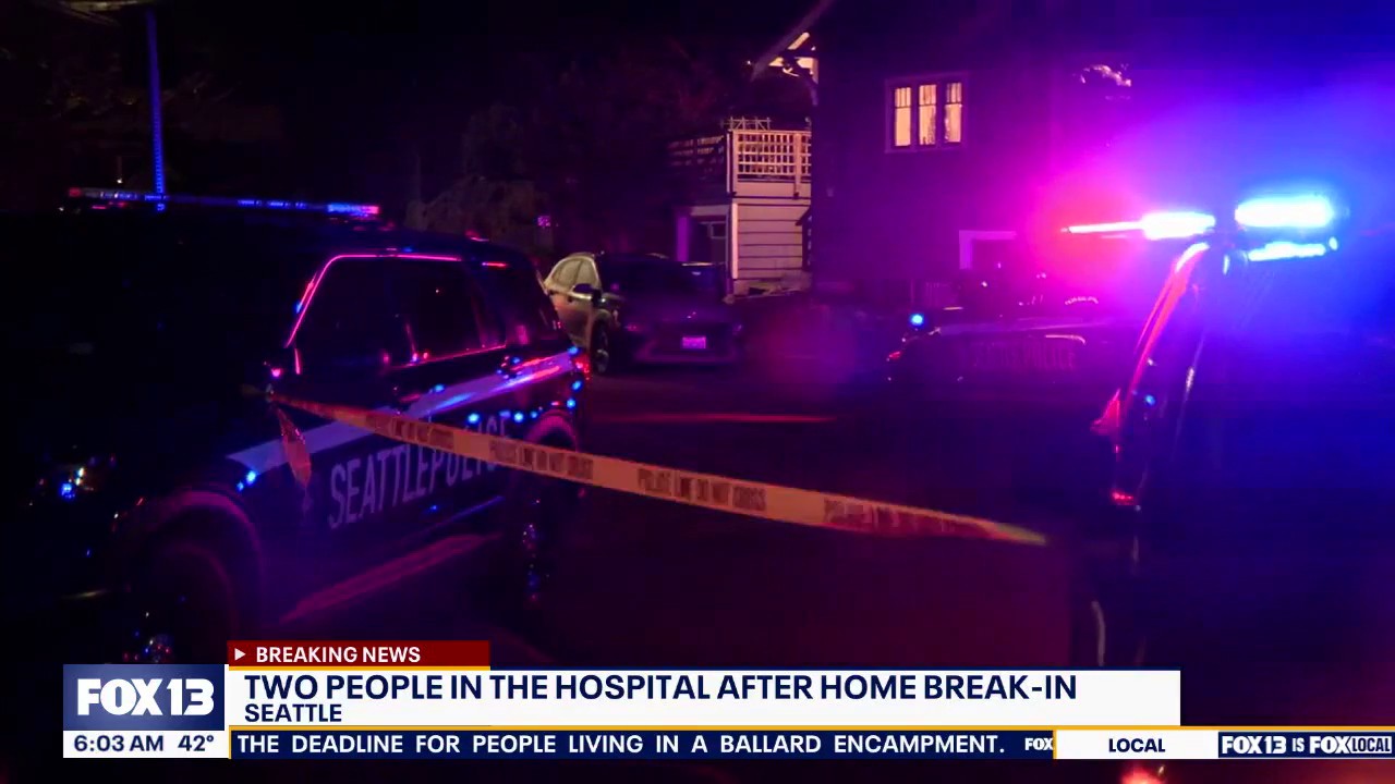 Two people hospitalized after home break-in