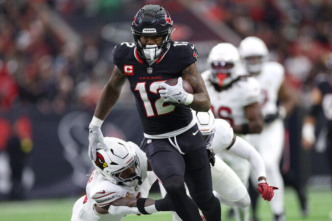 Texans' Nico Collins not practicing due to concussion, unlikely vs Patriots