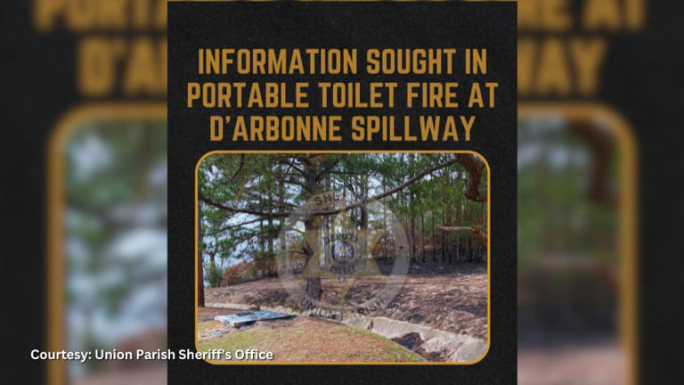 Union Parish Sheriff’s Office seeking information on portable toilet fire