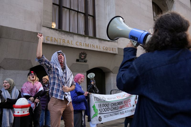 Five pro-Palestinian activists plead not guilty over UK military base ...