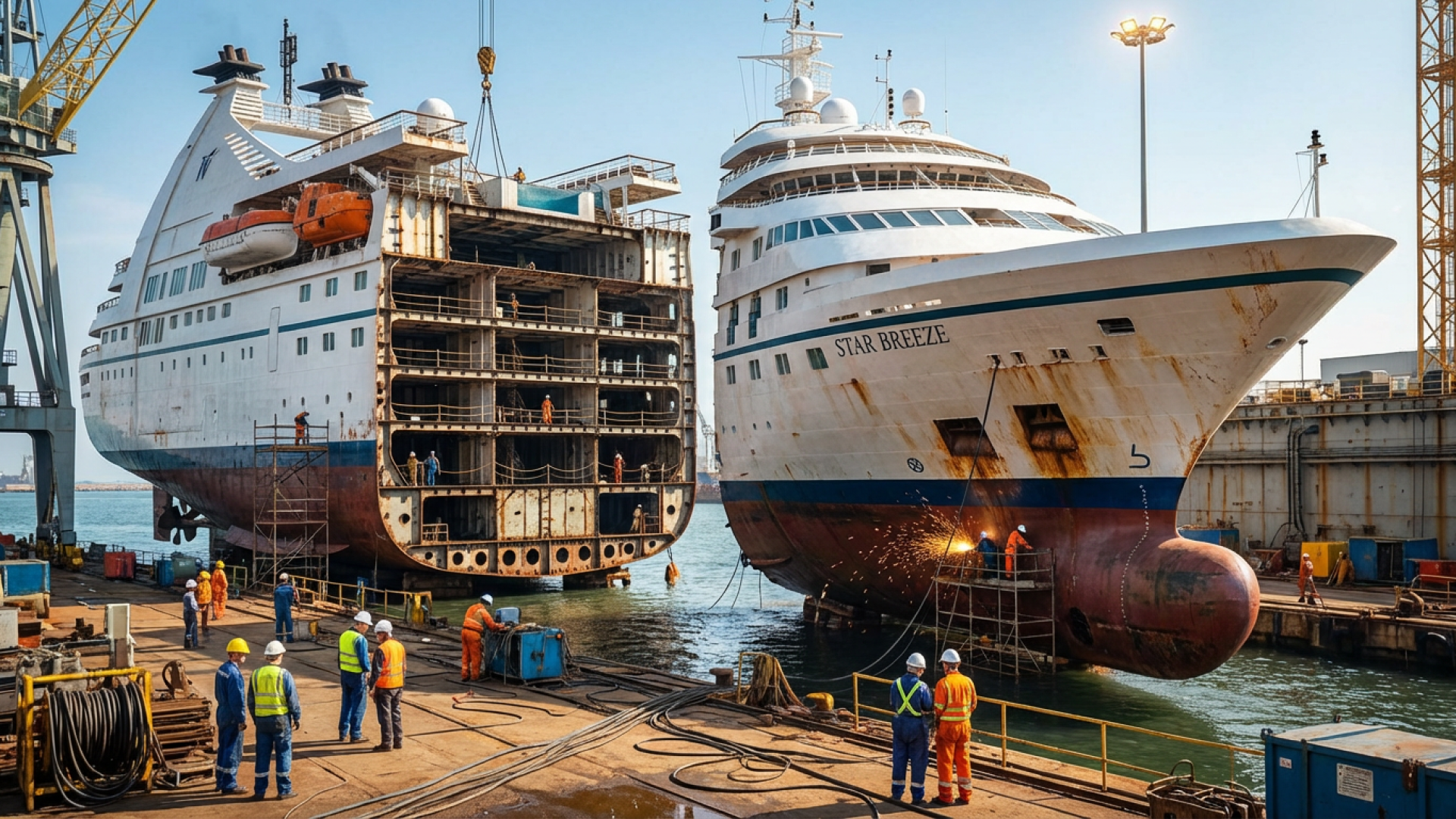 Why some ships get cut in half on purpose, the engineering and ...