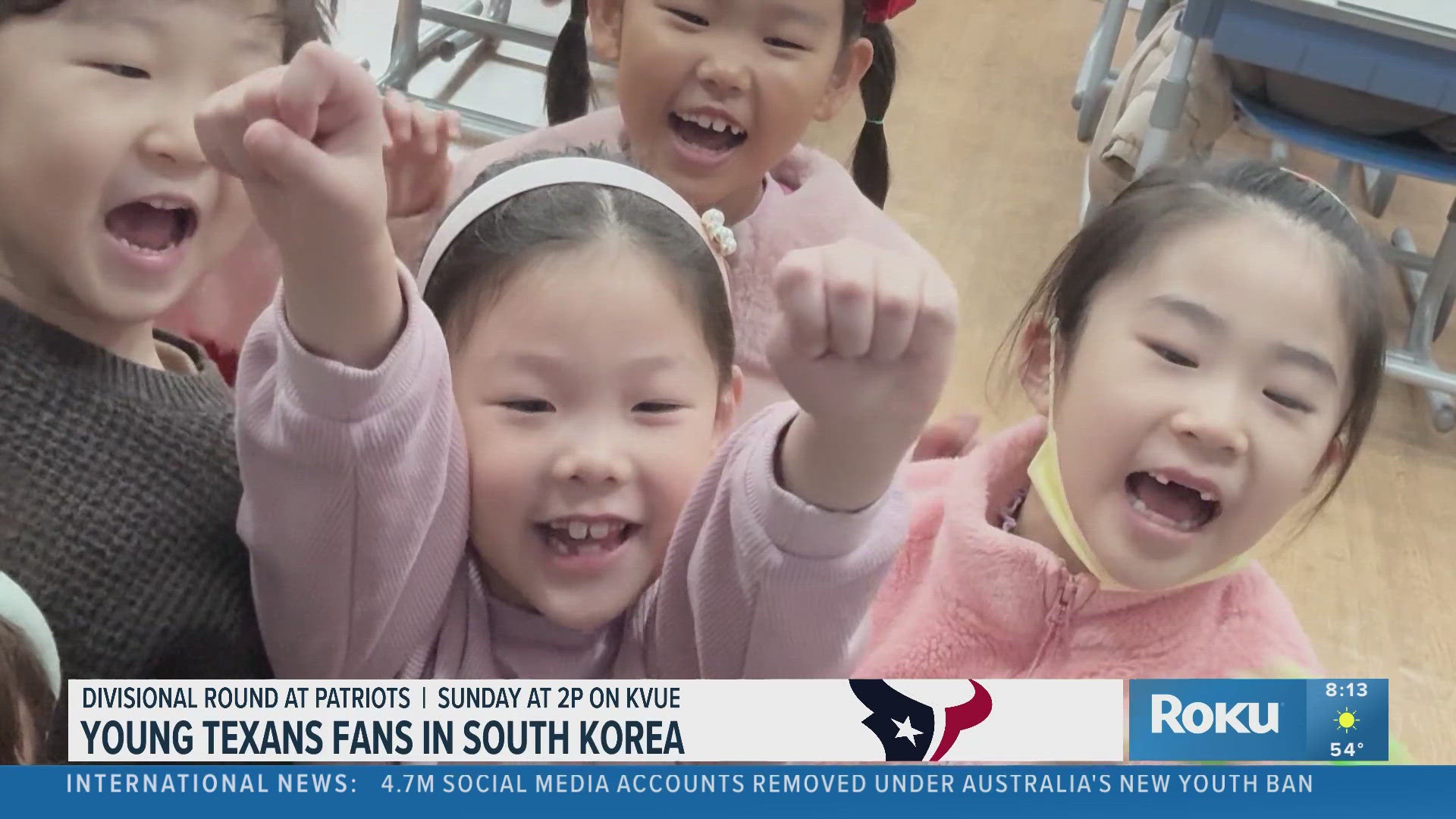 Group of South Korean students rooting for Houston Texans in NFL ...