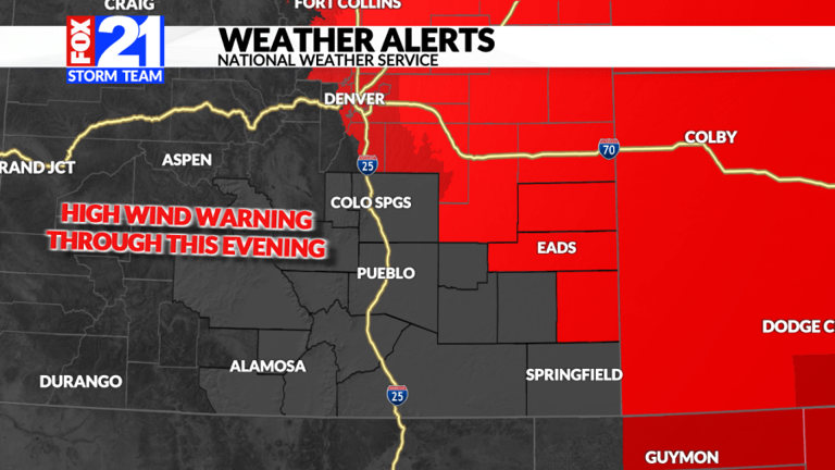 Cold and windy Friday in southern Colorado
