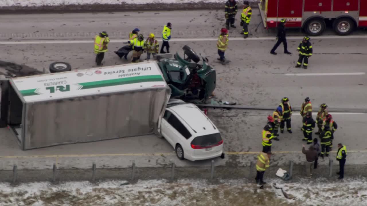 Portion of Interstate 79 shut down after crash involving tractor trailer