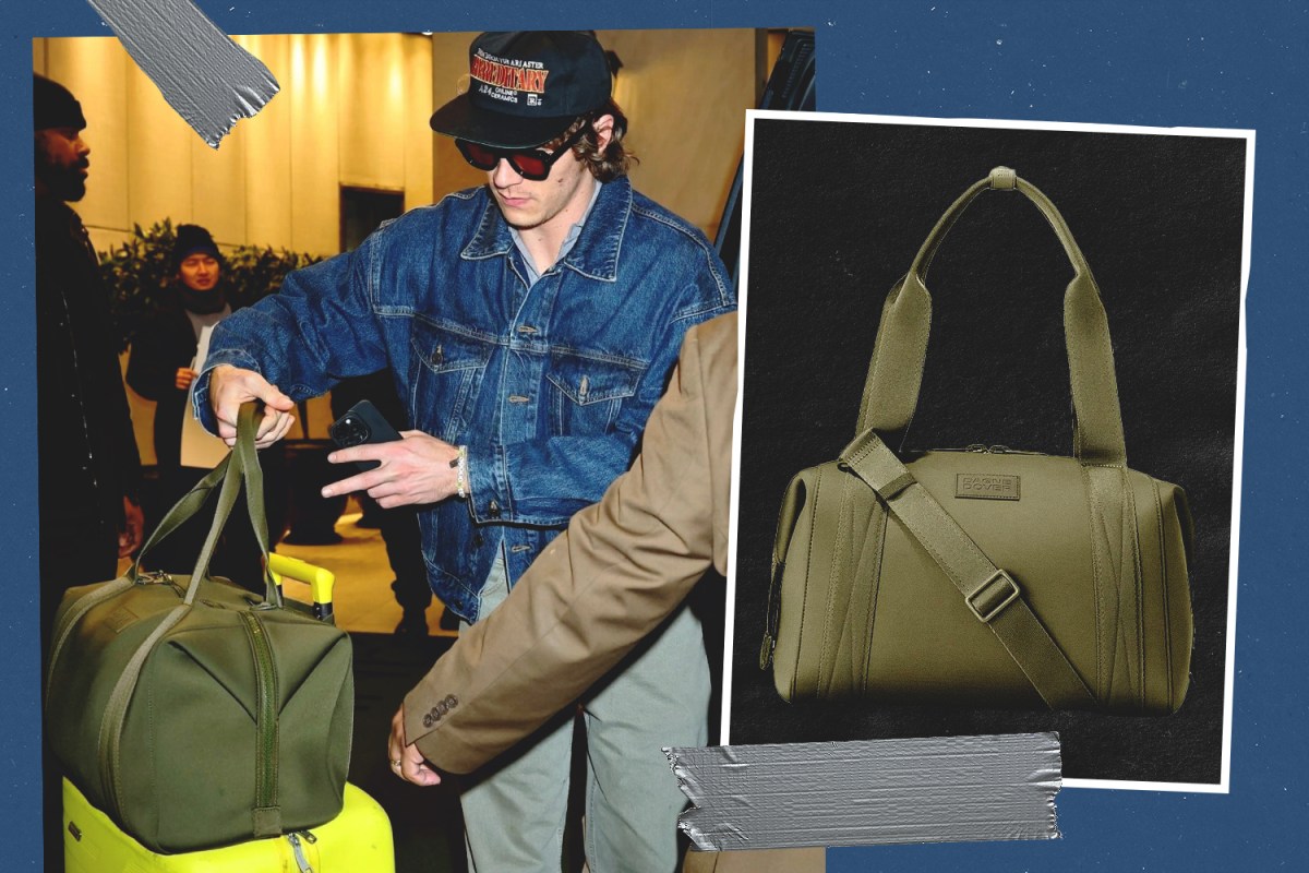 This $210 duffel makes Connor Storrie even hotter