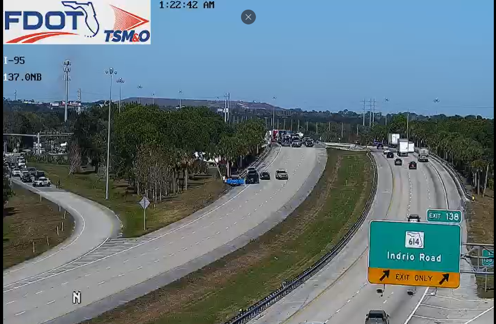 Deputies stop stolen car on I-95 in Fort Pierce, temporarily shutting ...