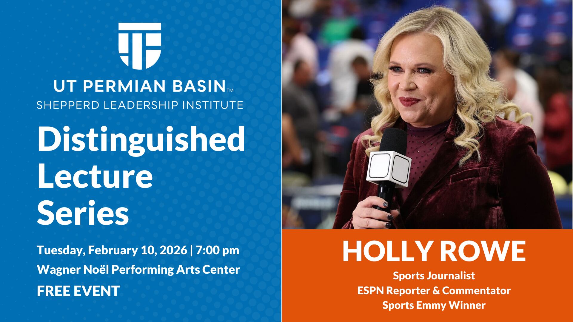 ESPN reporter Holly Rowe to speak at UTPB Distinguished Lecture Series