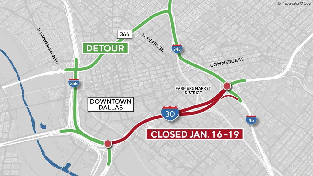 I-30 canyon through downtown Dallas to be closed to traffic this ...