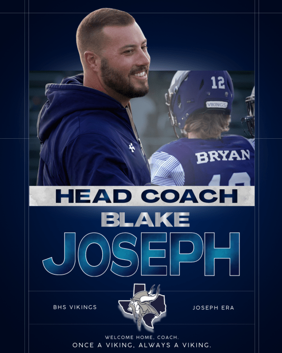 Bryan ISD names Blake Joseph next head football coach