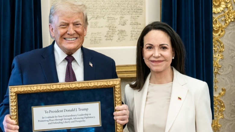 Donald Trump accepts hand-me-down Nobel Peace Prize and everyone is ...