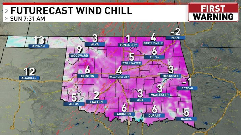 Winter cold returns to Oklahoma this weekend