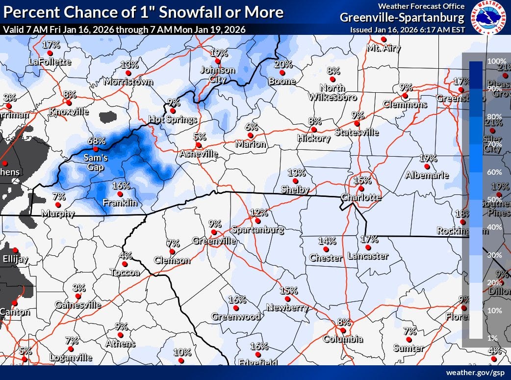 Possible snow chances shift for SC. Here's the latest weather outlook