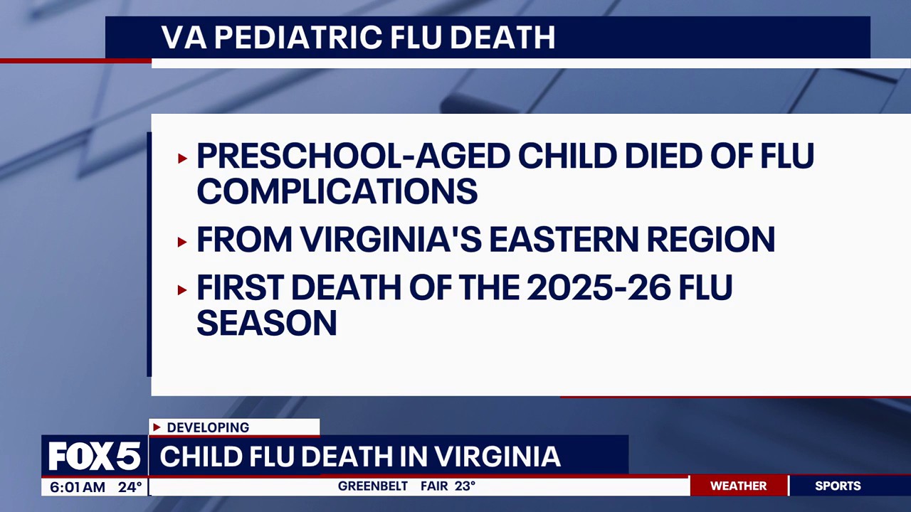 Virginia child dies of flu