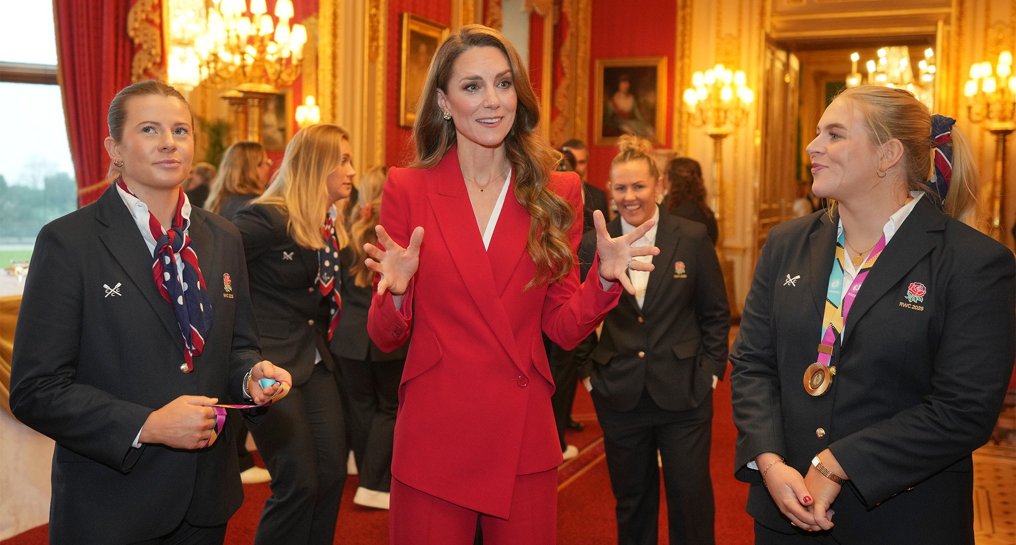 Kate Middleton accessorizes with rare birthday jewelry while welcoming ...