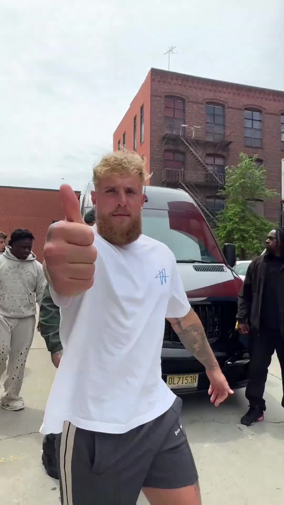 Jake Paul is in the building for the #PaulTyson photoshoot 📸