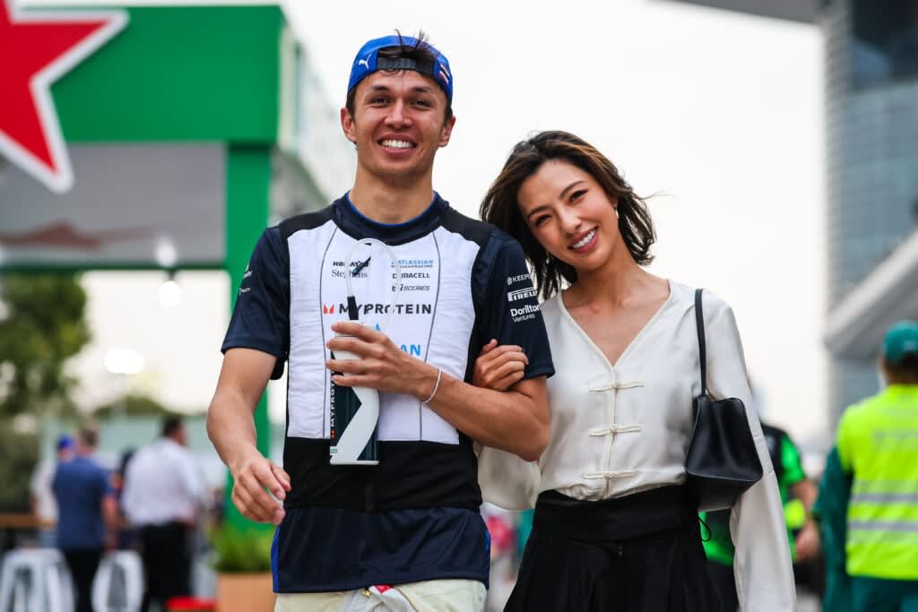 Williams F1 driver Alex Albon announces engagement to pro golfer Lily ...