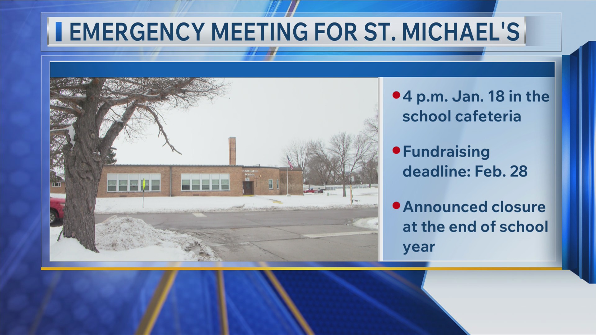 Emergency meeting for St. Michael's School