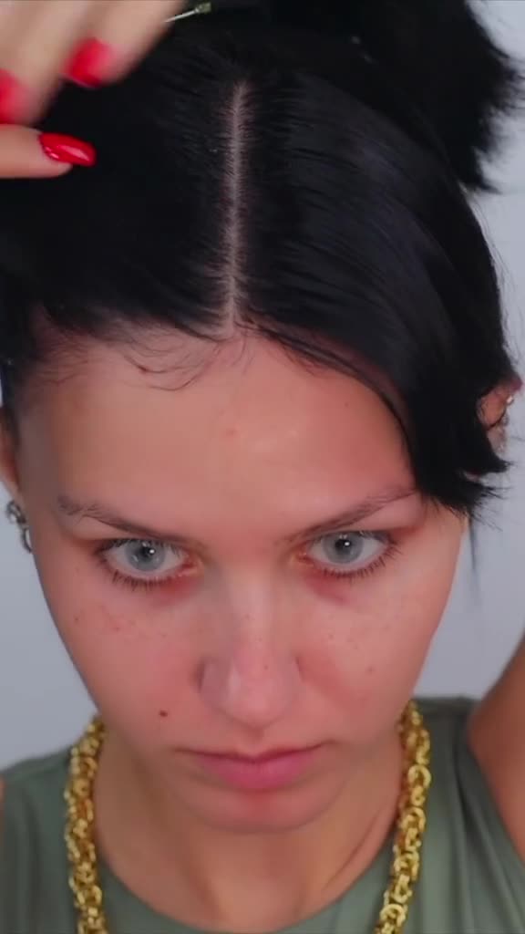 Sleek Bella Hadid inspired ponytail tutorial with middle part