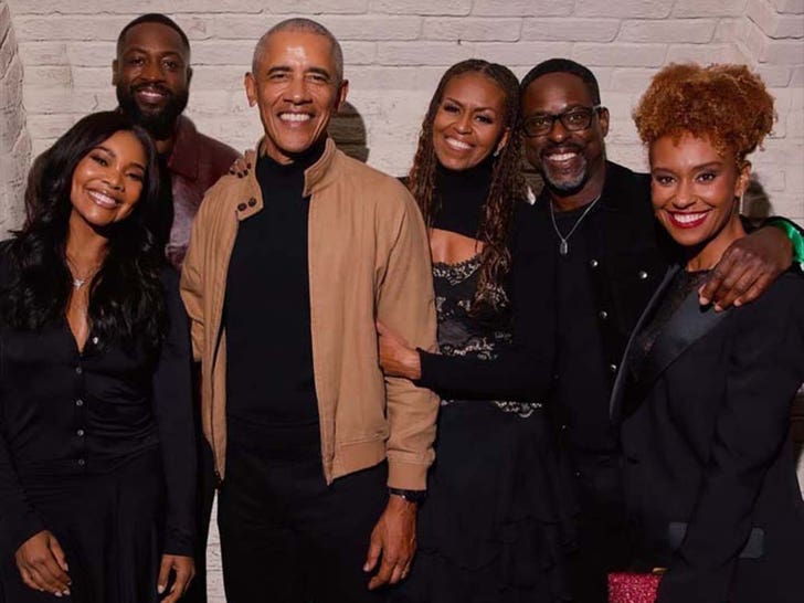 Gabrielle Union, Dwyane Wade hang out with Obamas at Higher Ground ...
