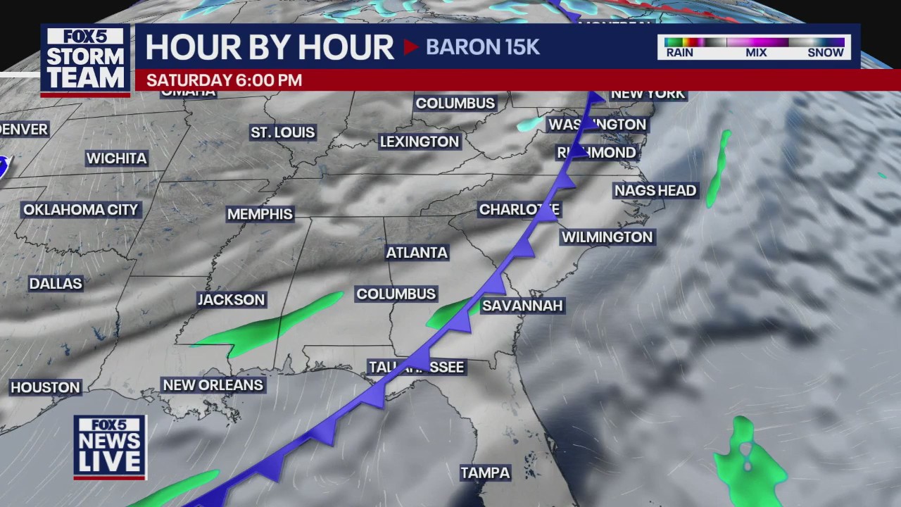 New snow forecast for metro Atlanta