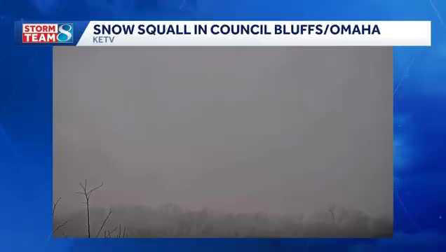 Watch: Timelapse video shows snow squall blow through western Iowa