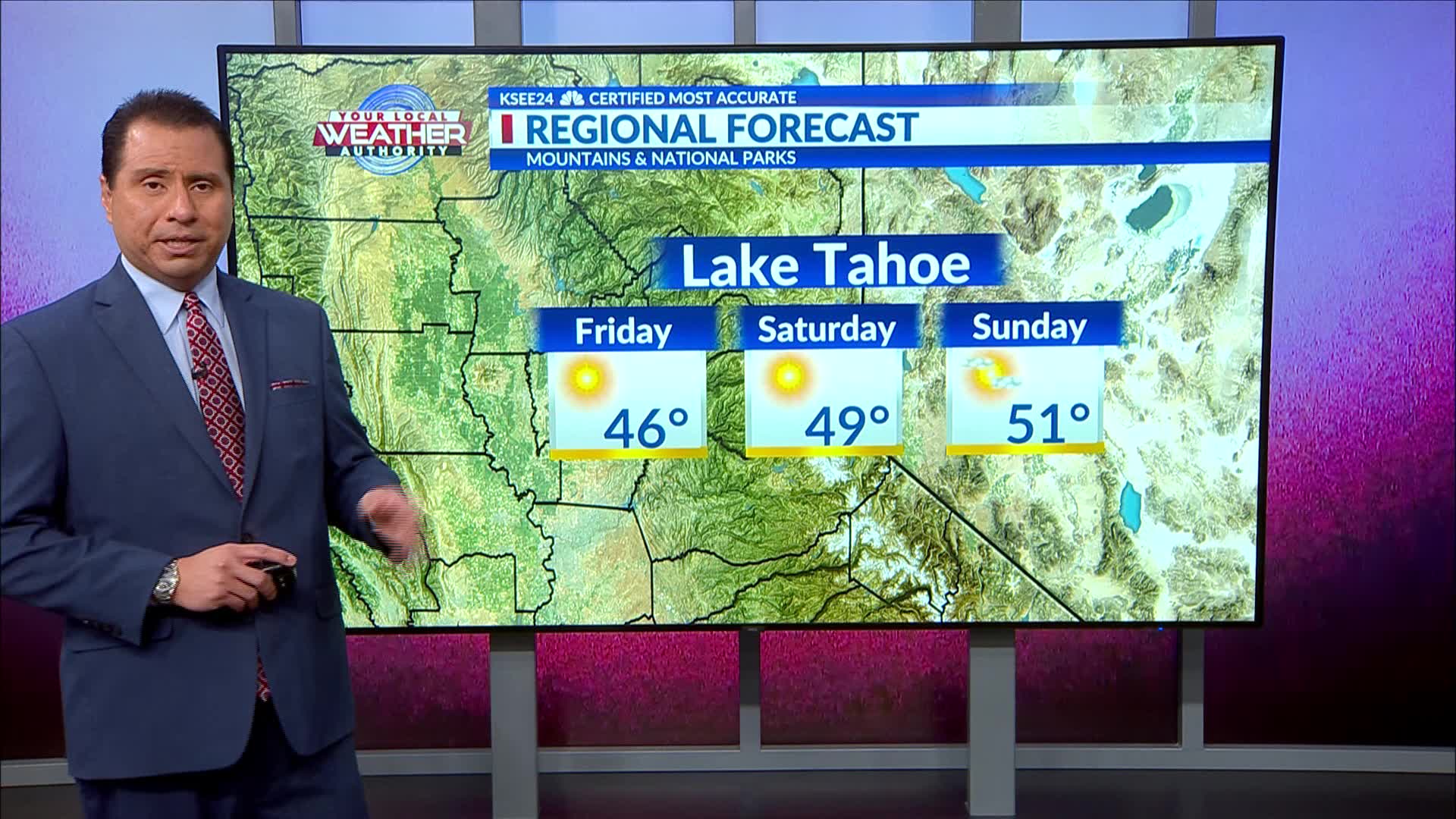 Friday Sierra forecast